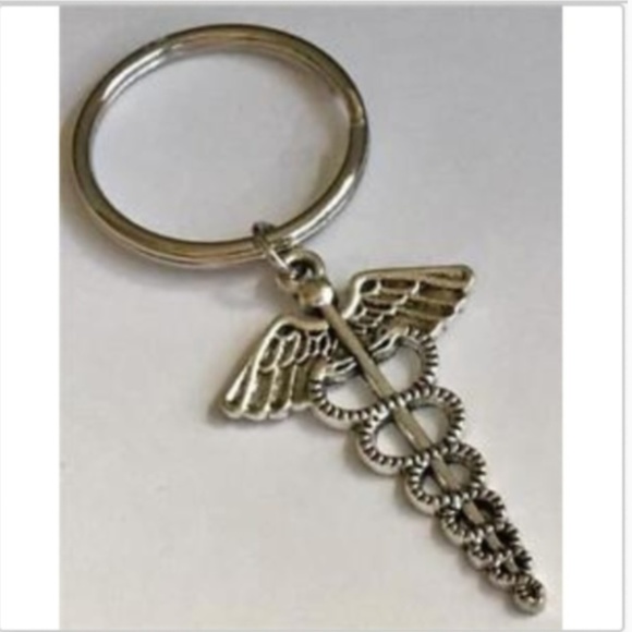 Accessories | Silver Caduceus Keychain Keyring Nurse Doctor Graduation ...